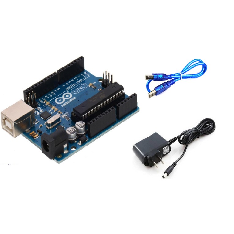 Combo mạch arduino UNO R3 chip cắm + nguồn 9V1A | Shopee Việt Nam