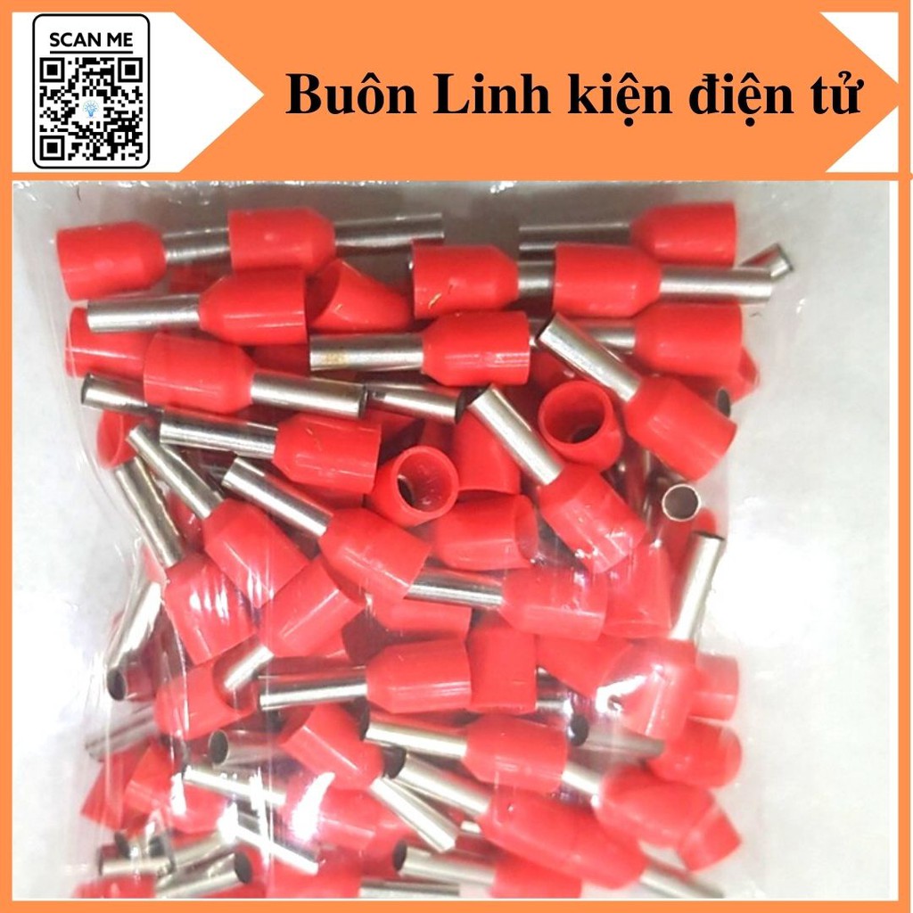 100 Đầu cos kim rỗng 0.5mm, cos pin, đầu cos pin, cosse nối dây 0.5 ly ...
