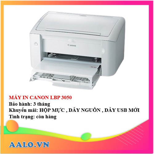 MÁY IN CANON LBP 3050 LBP3050 - KÈM HỘP MỰC , DÂY NGUỒN , DÂY USB MỚI ...
