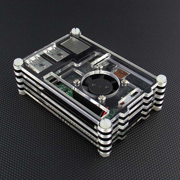 Rainbow Case Vỏ raspberry Pi3 kèm quạt tản nhiệt – Hỗ trợ cắm màn 3.5 ...