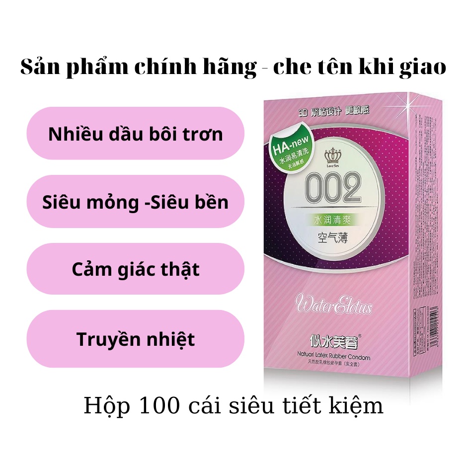 Bao cao su 002 nội địa Trung - Nhiều gel, chống tuột. MissT Shop | Shopee Việt Nam