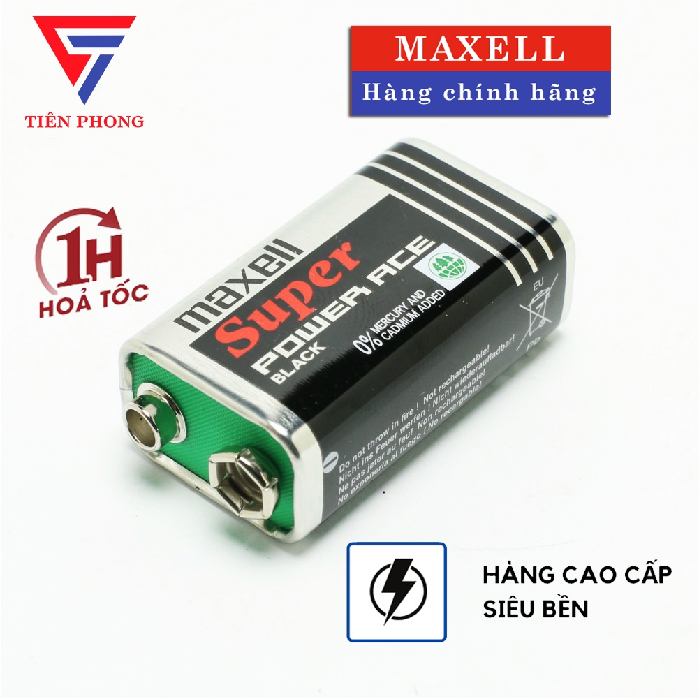 Pin Maxell vuông 9v Cacbon chính hãng Chất Lượng Tốt Pin chuyên dùng ...