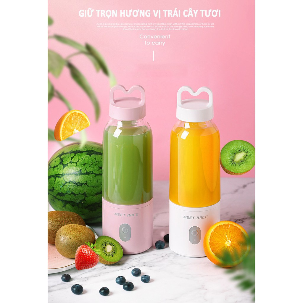 Máy Xay Sinh Tố Cầm Tay Mini Quả Dâu Meet Juice Tiện Dụng, Nhỏ Gọn, Dễ ...