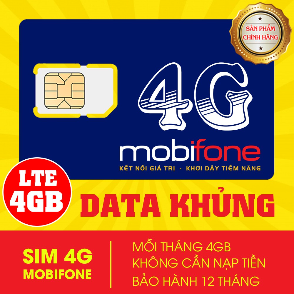 Sim Data 4G Mobi MDT250A - Trọn gói 1 năm - Miễn phí 4G/ Tháng | Shopee ...