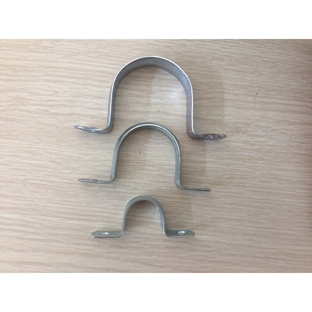 [CÙM TREO INOX] Combo 10 cái đai ôm ống Omega, đai kẹp xiết vít cố định hệ thống ống PVC dân ...