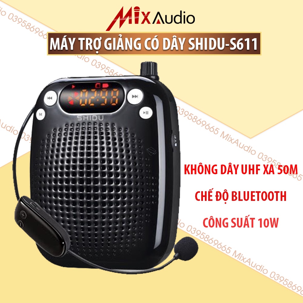 [CHÍNH HÃNG] Máy trợ giảng cao cấp không dây, có dây SHIDU SD-S611, Âm ...