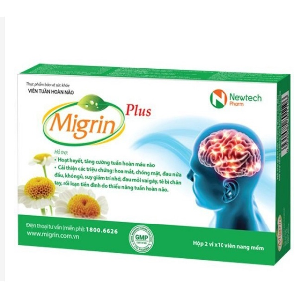 [ Nhà thuốc 085 ] Hộp Viên Uống Migrin Plus Giảm Đau Nửa Đầu 20 Viên ...