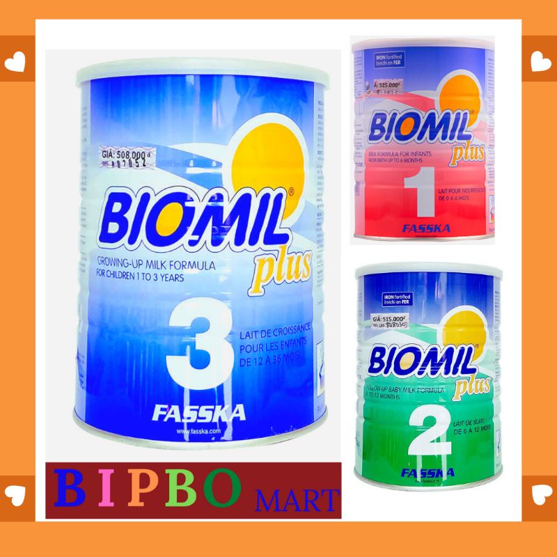 Sữa BIOMIL plus 1,2,3- hộp 800g (date mới) | Shopee Việt Nam