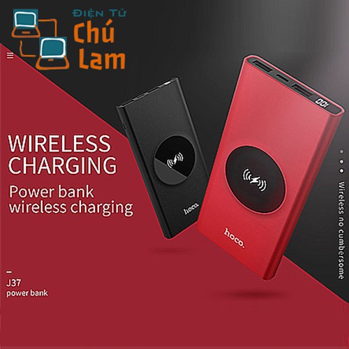 Pin dự phòng 2 cổng USB 10.000mAh HOCO J37 Chính hãng (LCD, LED, sạc ko ...