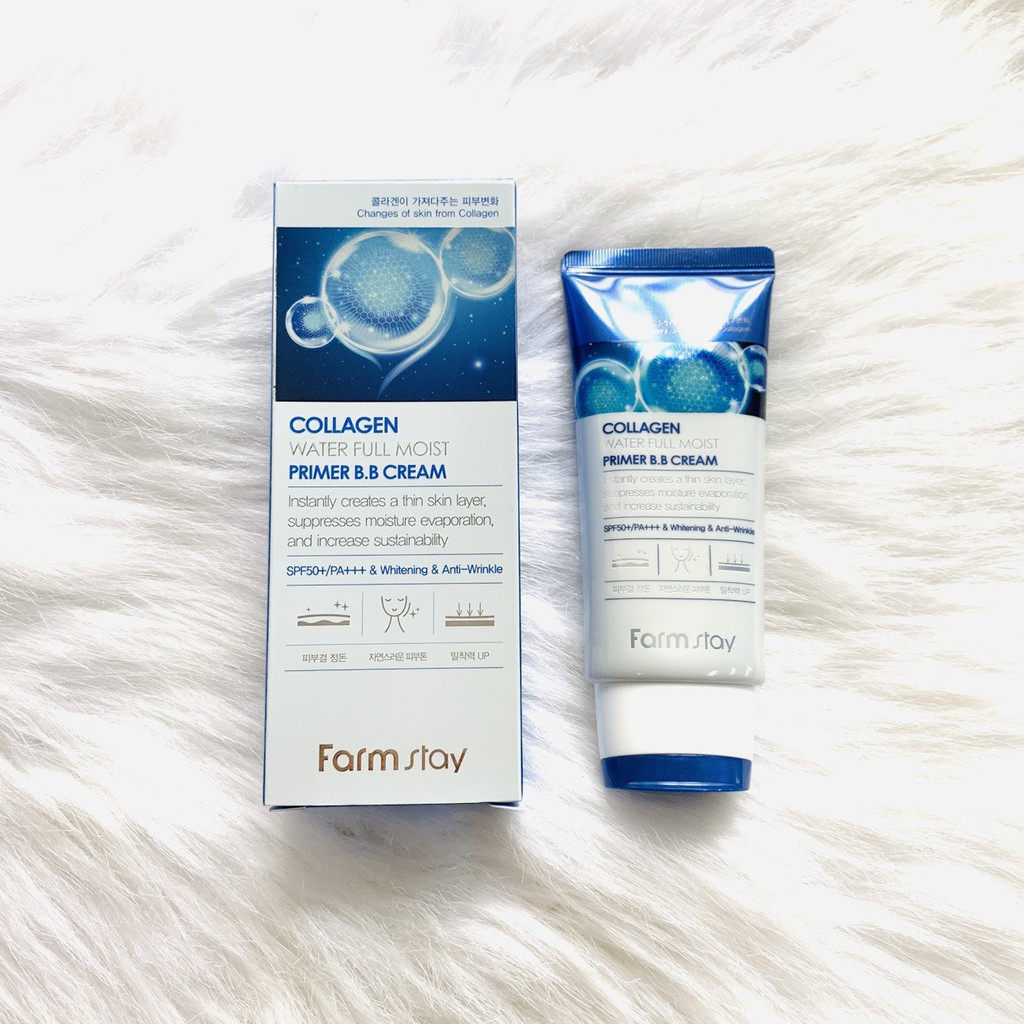 Kem Nền Farm stay Collagen Water Full Moist Primer B.B Cream | Shopee ...