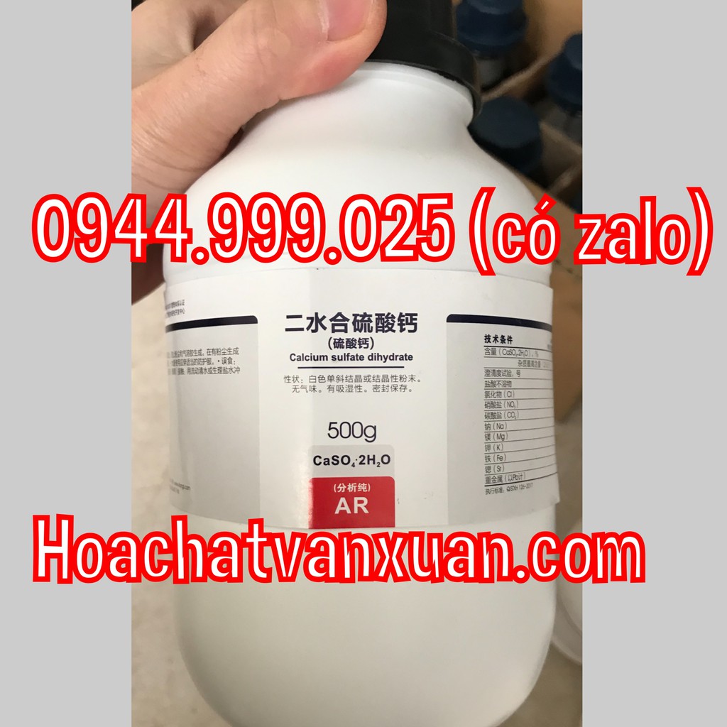 Calcium sulfate Xilong canxi sunphat CaSO4 lọ 500g tinh khiết CaSO4 ...