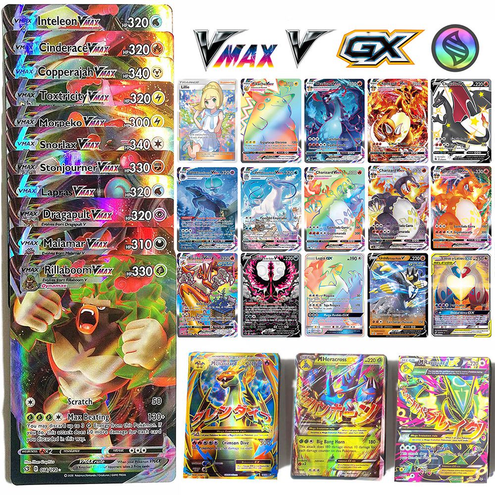 Bộ thẻ bài pokemon phiên bản tiếng Anh Vmax GX Mega | Shopee Việt Nam