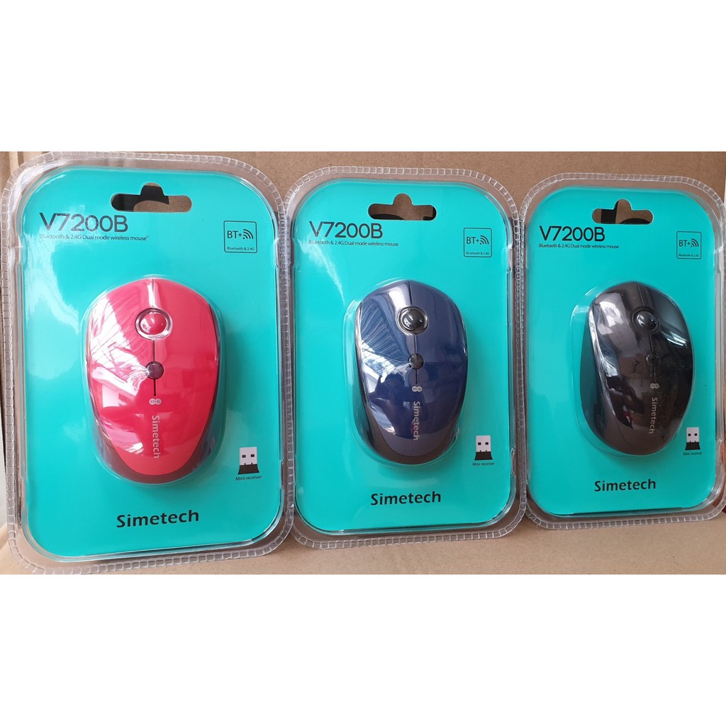 Chuột Không Dây Simetech V7200B Wireless + Bluetooth | Shopee Việt Nam
