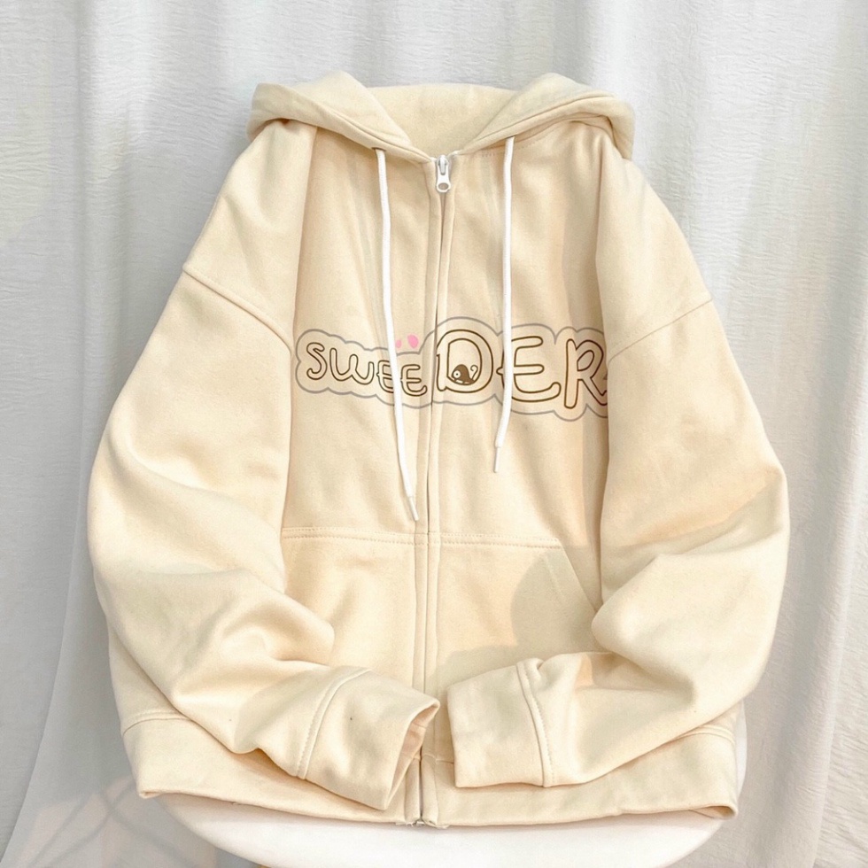 Áo Khoác Hoodie Zip SWD Form Rộng Vải Nỉ Bông Phong Cách Ulzzang ...