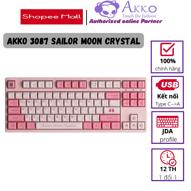 Bàn phím cơ AKKO 3087 Sailor Moon Crystal (AKKO CS Sakura switch ...