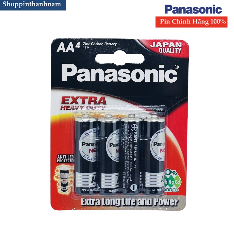 Pin AA Panasonic R6NT-4B vỉ giấy gồm 4 viên chính hãng | Shopee Việt Nam