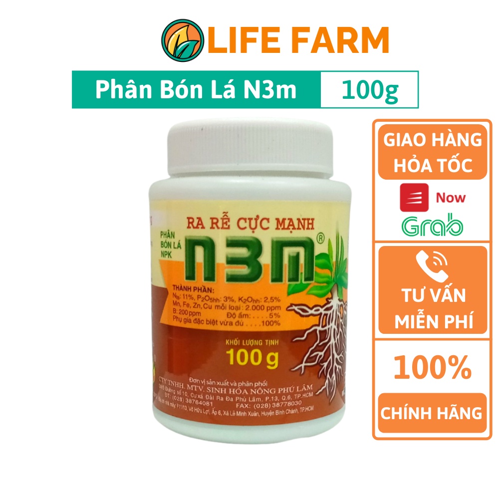 Phân Bón Lá N3M Kích Cây Ra Rễ Cực Mạnh - Hũ 100g.(NEM-001) | Shopee ...
