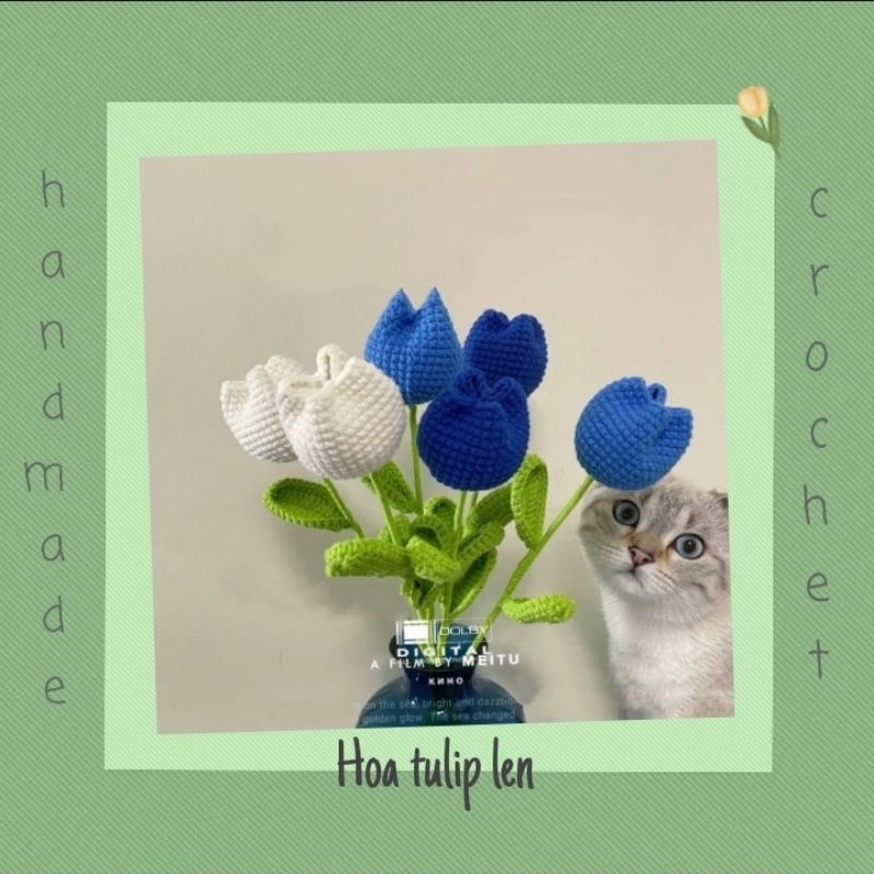 [Handmade Crochet] Bông hoa tulip len | Shopee Việt Nam