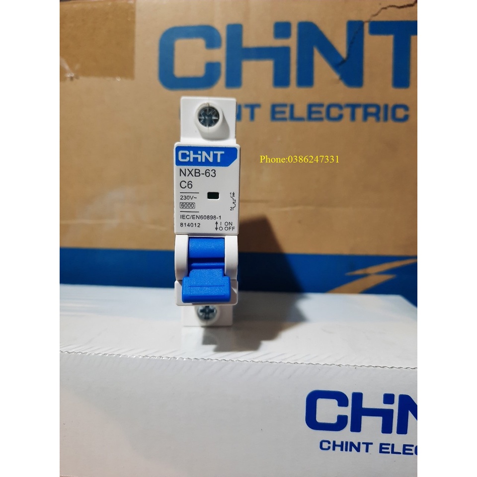 Cầu dao Aptomat MCB 1 Pha NXB-63 Chint 6A, 10A, 16A, 25A, 32A, 40A, 50A, 63A;Dòng Cắt 6KA Hãng ...