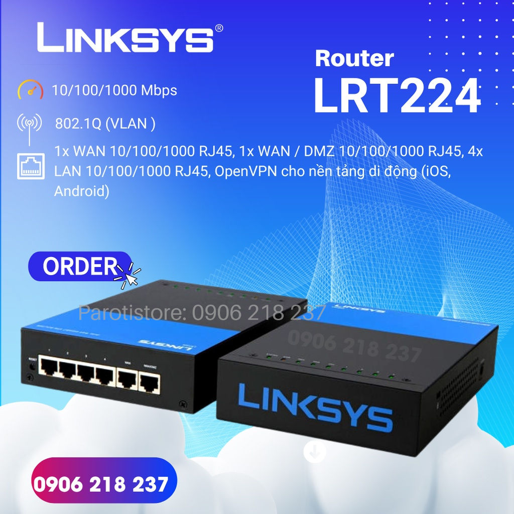 Switch Router Linksys LRT224 Dual Wan 6 port Gigabit VPN _Chính hãng ...