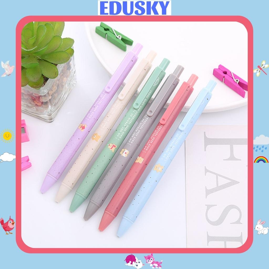 Bút Bi Bấm Gel EDUSKY Màu Sắc Sang Trọng Trang Trí Họa Tiết Mocha Gấu Dễ Thương Cho Văn Phòng ...
