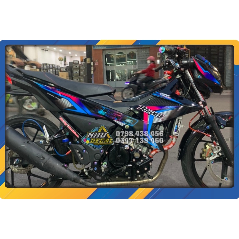 Tem rời Raider/ Satria Rainbow 7 màu - 01 | Shopee Việt Nam