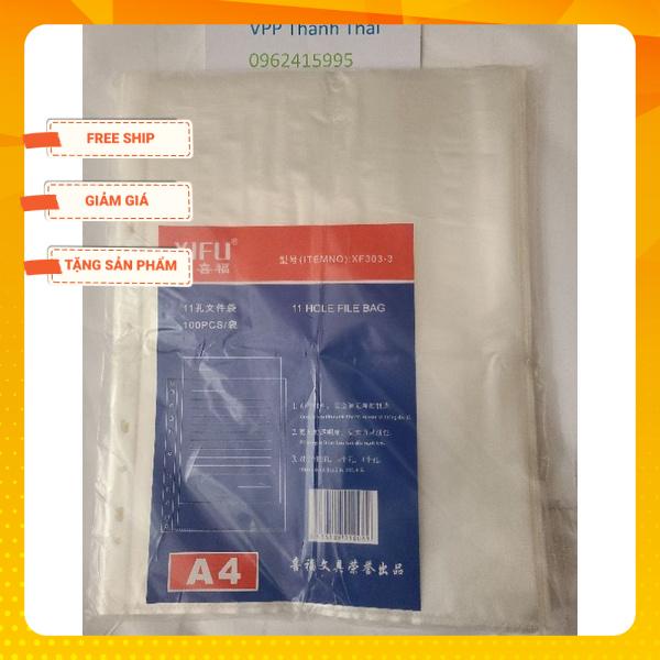 Túi sơ my lỗ A4 4C xiphu 303 100 tờ / tập - túi lỗ dựng tài liệu A4 | Shopee Việt Nam
