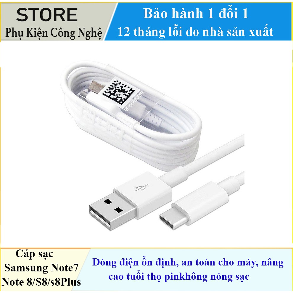 Cáp sạc nhanh đồng bộ dữ liệu cho Samsung Note7/Note 8/S8/s8Plus | Shopee Việt Nam