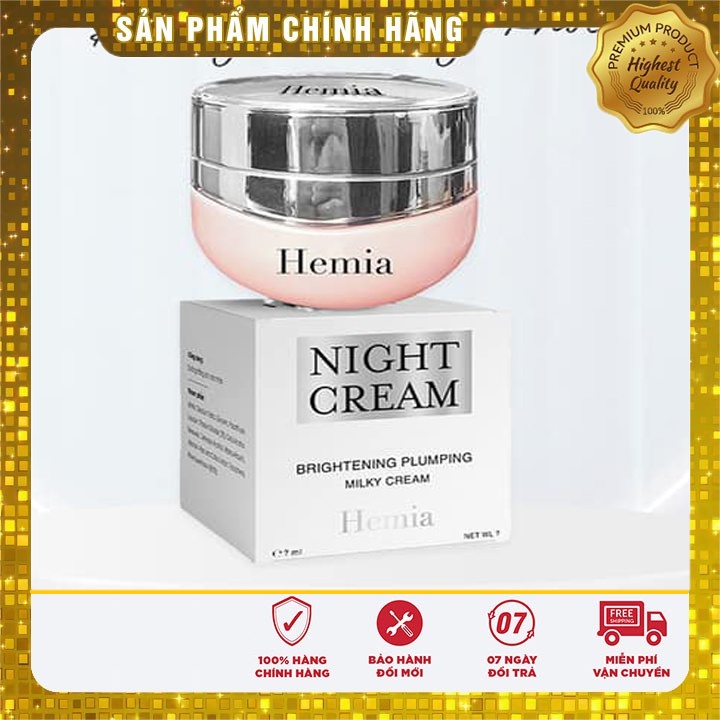 kem face night cream hemia hộp 35gr, kem face hemia dưỡng da đêm ...