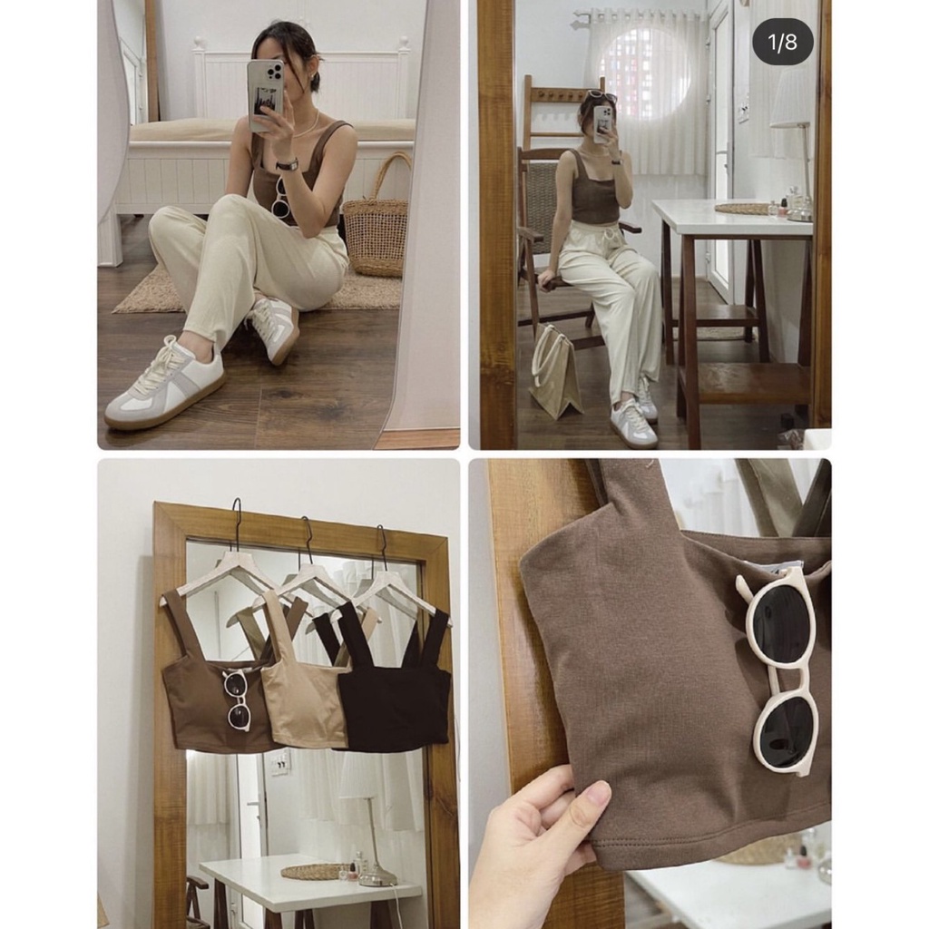 ÁO BRA 2 DÂY ĐỆM MÚT VINTAGE doubleh.clo - Áo ngực nữ bra 2 dây bản to ...