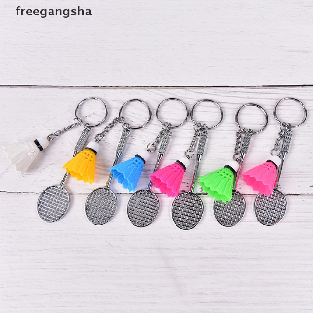 [FREG] mini Badminton racket ball sports keyring keychain holder bag ...