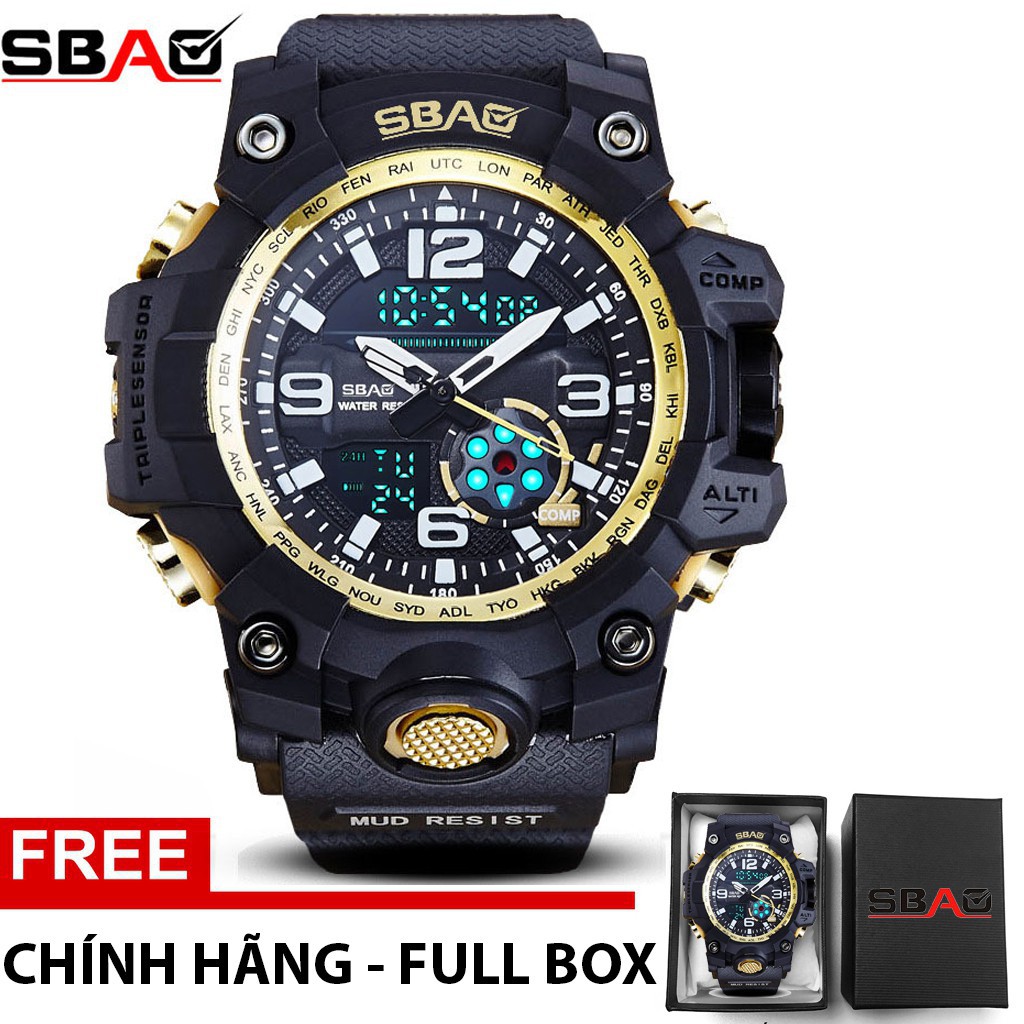 Đồng Hồ Nam SBAO USA 2 Máy Đẳng Cấp Quân Đội Cao Cấp - Full Box Chính ...