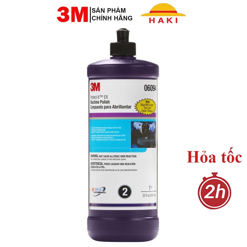 Xi đánh bóng ô tô bước 2 3M 06094 PERFECT-IT EX MACHINE POLISH 946ML - dung dịch đánh bóng xe ô ...