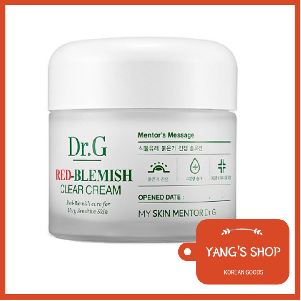 [Dr.g] Red Blemish Clear Cream 70ml / Dưỡng ẩm và làm dịu / Chăm sóc da / Gói ngủ Hàn Quốc (2 ...