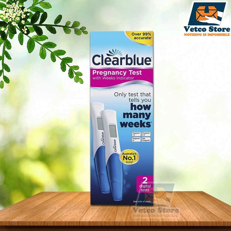 Que Thử Thai Điện Tử Hiện Rõ Tuần Tuổi Clearblue How Many Weeks ( Hộp 2 ...