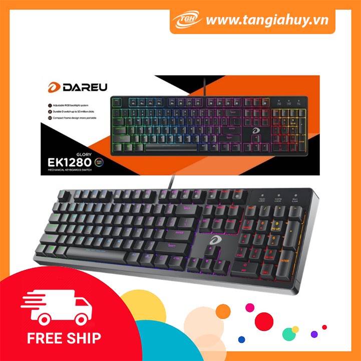 [Đang giảm giá] Bàn Phím Cơ DAREU EK1280s Multi Led Red Switch | Shopee ...