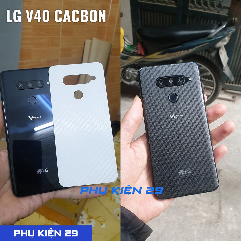 [LG V40/ V50/ V60] Dán lưng 3D vân Cacbon - Carbon | Shopee Việt Nam