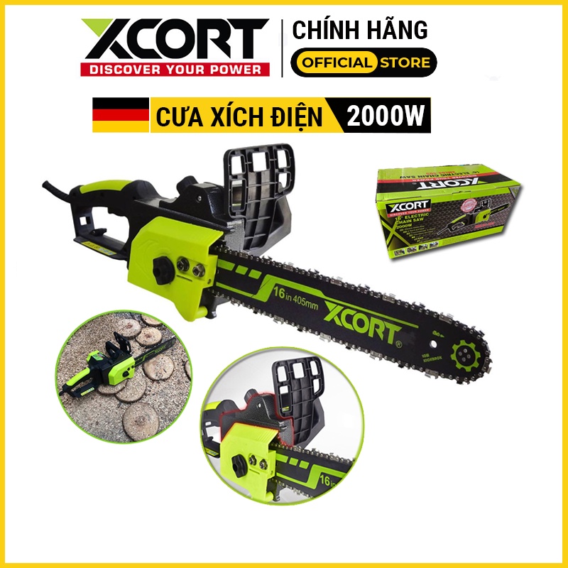 Máy cưa xích chạy điện cầm tay 2000W XCORT Kèm phụ kiện Chính Hãng | Shopee Việt Nam