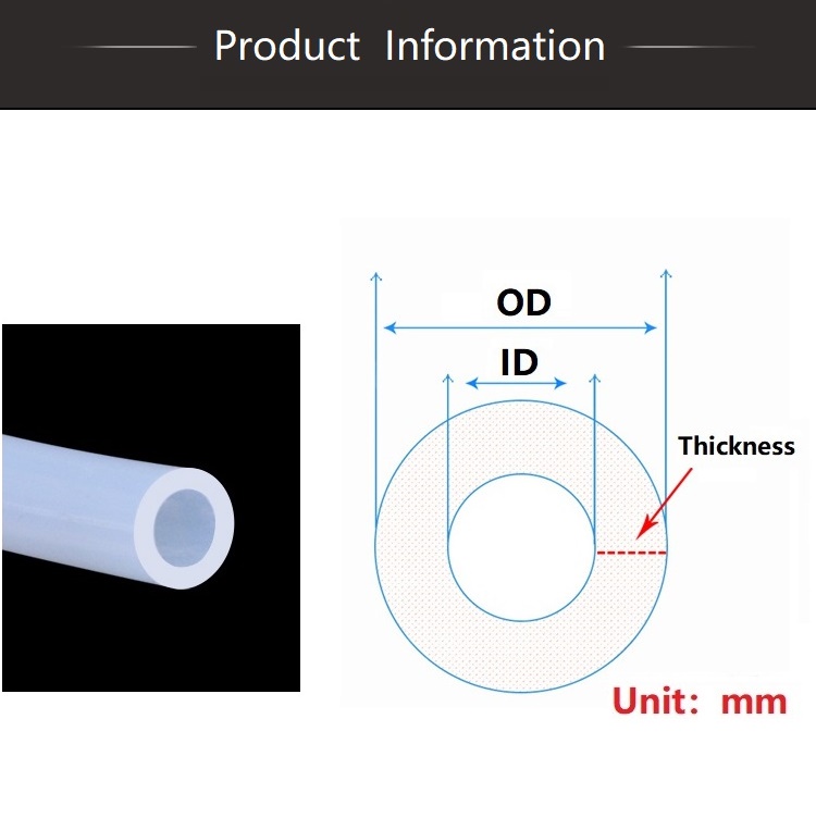 1M Food Grade Blue Silicone Tube Ống Silicon Xanh Cấp Thực Phẩm ID 2 3 ...