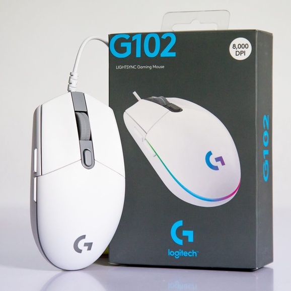 Chuột game Logitech G102 Gen2 LightSync RGB Gaming (trắng) - [Chính hãng] | Shopee Việt Nam