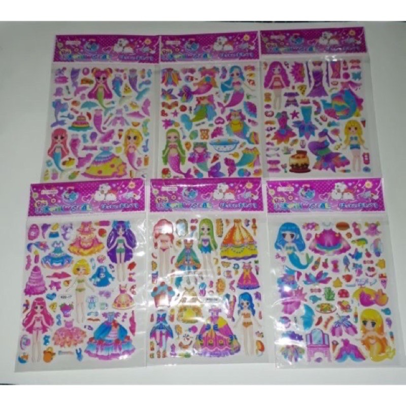 Sticker (hình dán nổi) búp bê cho bé (Mẫu ngẫu nhiên) | Shopee Việt Nam
