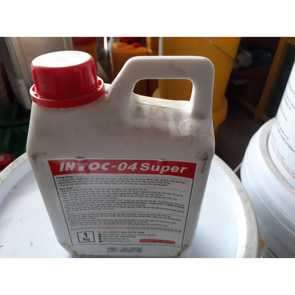 CAN 1L INTOC-04 SUPER (CHỐNG THẤM SÂN THƯỢNG, SÊ NÔ, SÀN VỆ SINH, CẦU ĐƯỜNG...) | Shopee Việt Nam