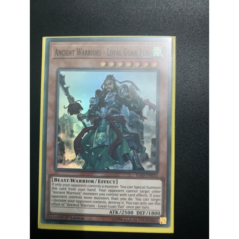 bài yugioh: ancient warriors- loyal guan yun | Shopee Việt Nam
