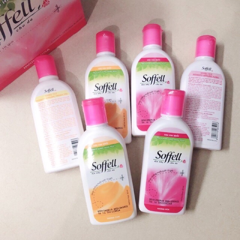 Kem chống muỗi SOFFELL HƯƠNG HOA, HƯƠNG CAM DỊU NHẸ CHO LÀN DA (chai ...
