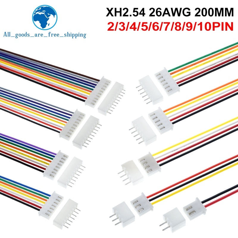 Set 10 Đầu Nối Dây Điện 2 / 3 / 4 / 5 / 6 / 7 / 8 / 9 / 10 Pin 26AWG JST XH2.54 XH 2.54mm ...