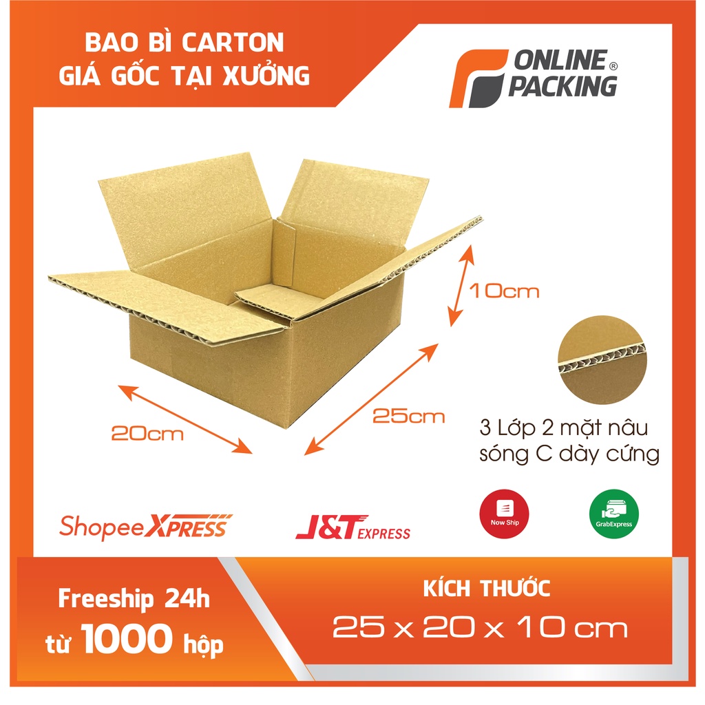 25x20x10 Combo 40 hộp carton | Shopee Việt Nam