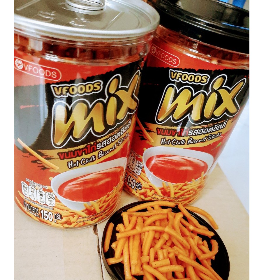 BÁNH QUE MIX VFOODS HOT CHILLI HỦ 150G HSD: 02/2022 | Shopee Việt Nam