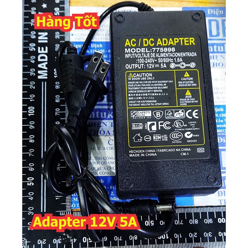 nguồn adapter 12V5A 12V 5A 12V 5000mA, đầu AC kéo dài, cổng 5.5*2.1mm ...