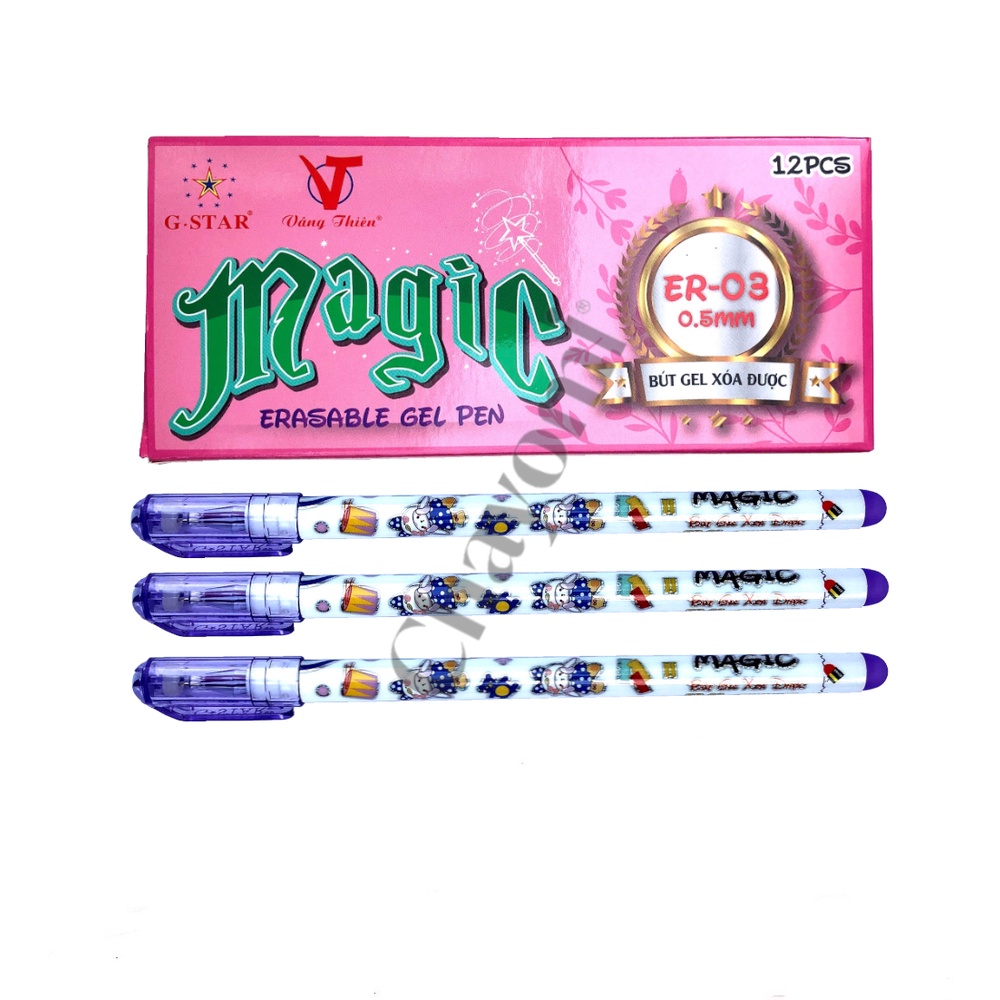 Hộp 12 Cây Viết Gel Xoá Được G-star Er03 Ngòi 0.5mm ( Xanh, Tím ) | Shopee Việt Nam