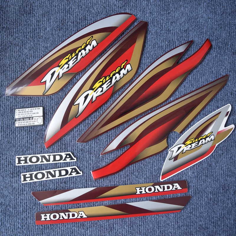 Tem SUPER DREAM 2003 màu nâu thích hợp dán xe dream các đời | Shopee ...